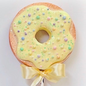 Medium Donut Party Lollipop 13 Inch Tall 5 Inches Wide Pastel Glitter ...