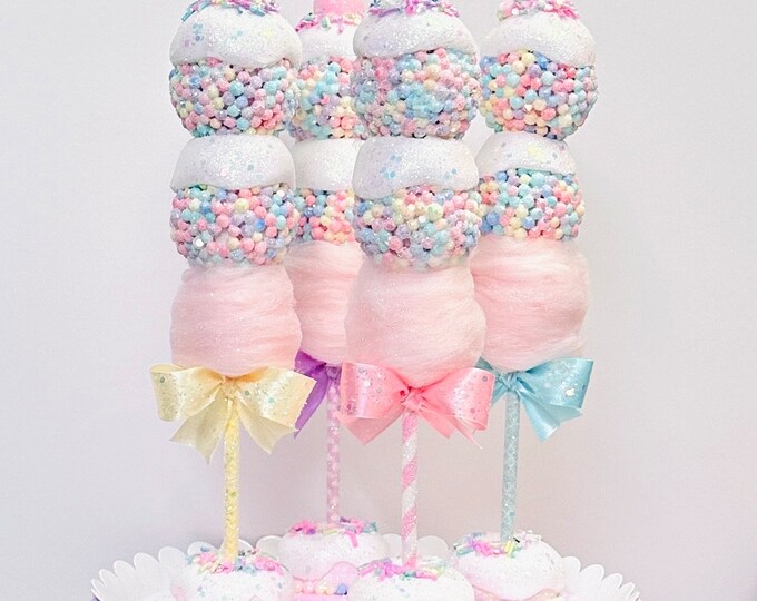 Large Candy Land Gingerbread Ice Cream Cotton Candy Glitter Tree 12 ...
