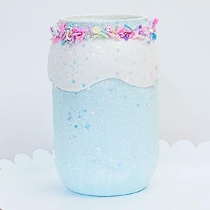 Quart Candy Land Decor Gumdrop Mountain Sprinkle Vase Jar Glitter ...