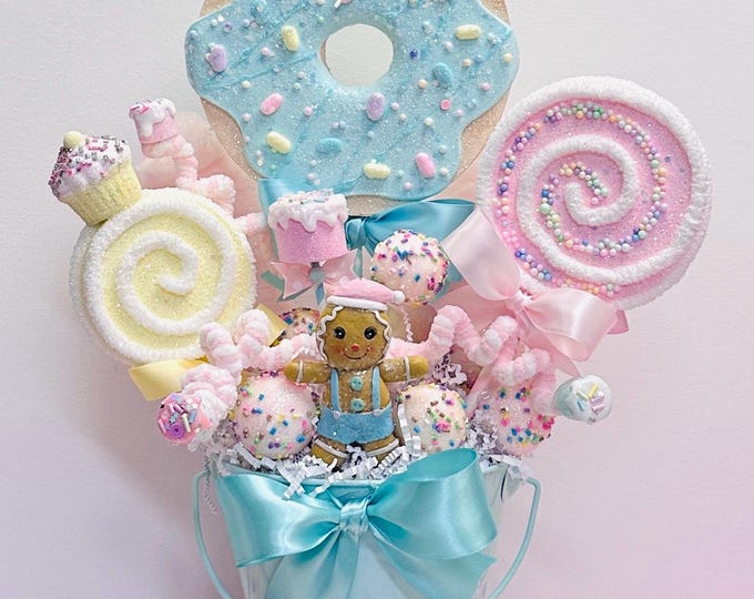 Large Candy Land Donut Lollipop Marshmallow Gingerbread Centerpiece 15 ...