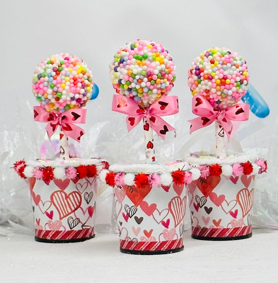 Small Lollipop Bucket Decoration Love Valentine Candy Land - Etsy