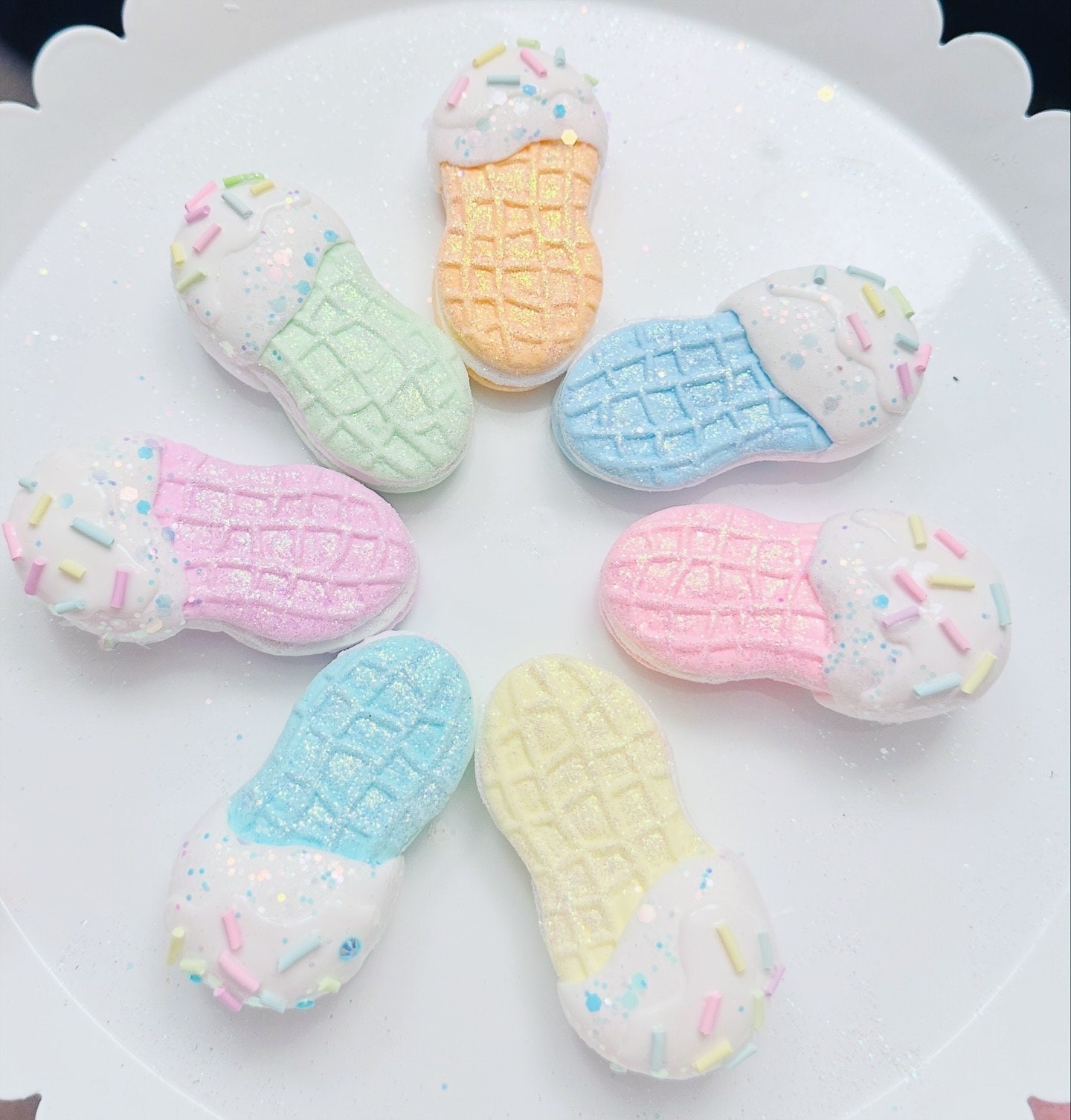 Fake Pastel Peanut Nutter Butter Glitter Cookie Dipped in Chocolate ...