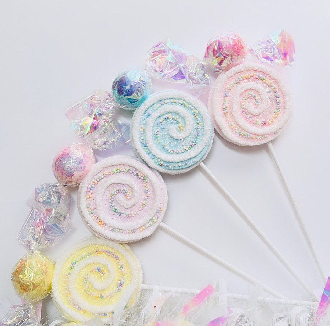 6 Inch Iridescent Lollipop Candy Pick Christmas Tree 18 Inch Long - Etsy