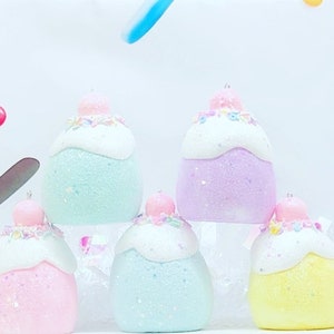 Pastel Gumdrop Glitter Ornaments With A Cherry on Top and Sprinkles 4 ...
