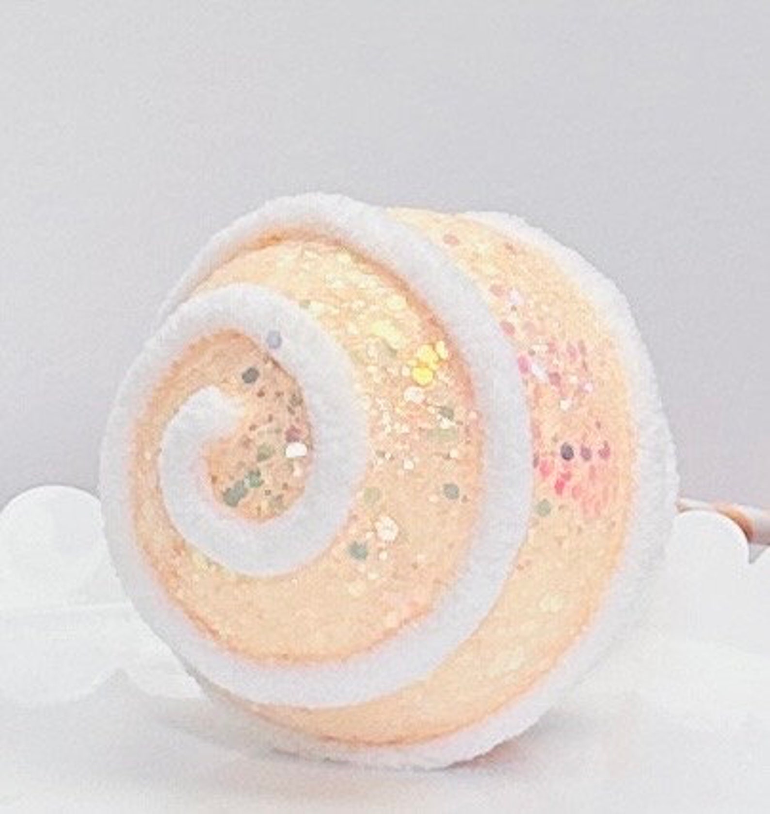 Faux Lollipop Swirl Candy Tree Pick Round Glitter Ball Pastel 10 Inch ...