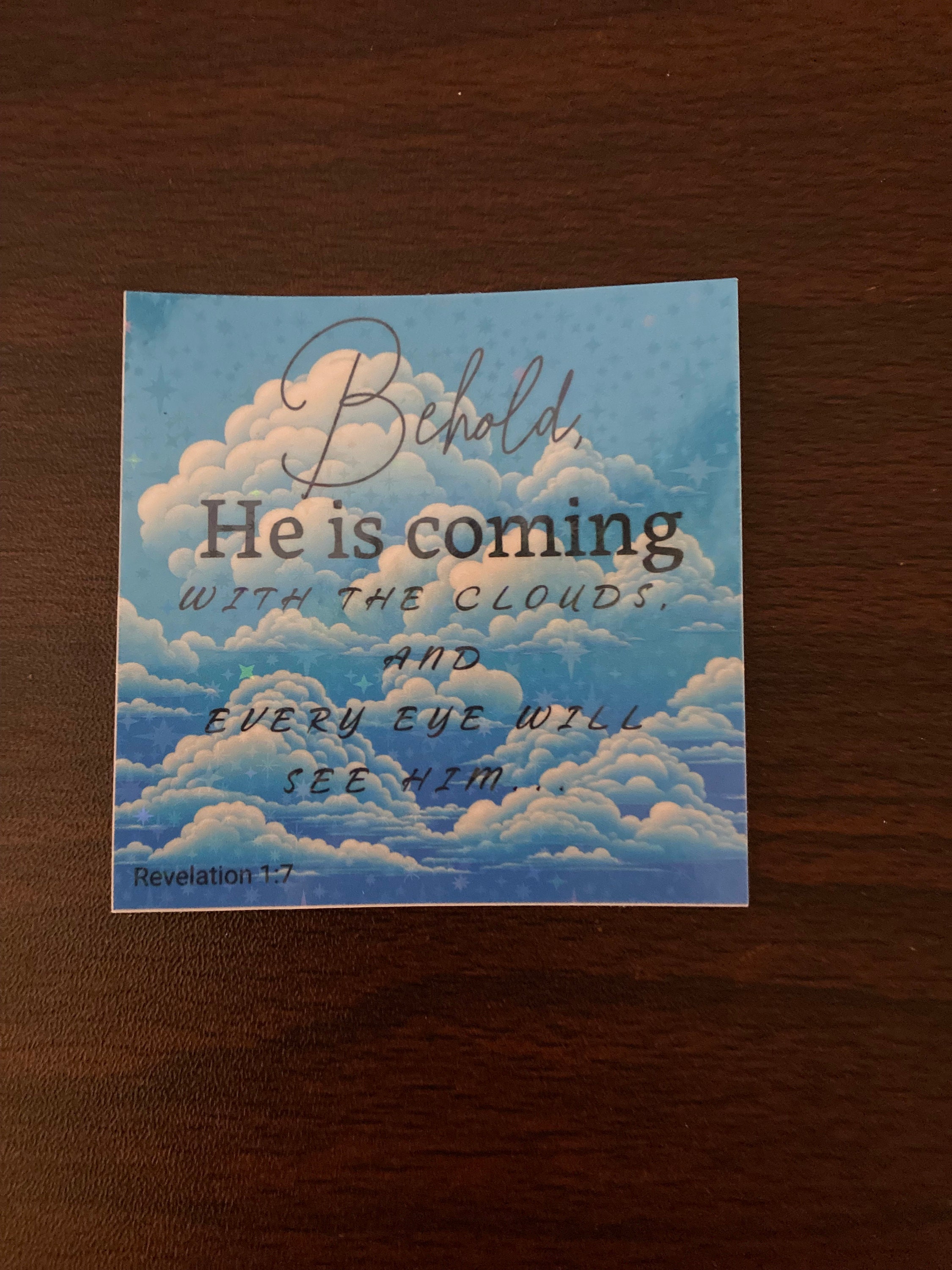STICKER Behold Blue Sky and Clouds Color Theme Bible - Etsy