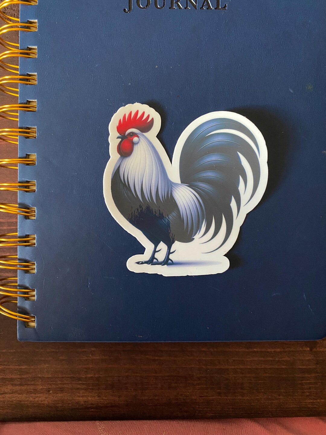 STICKER ROOSTER Black and White Die, Cut, 3 X 3, Vinyl, Laminated ...