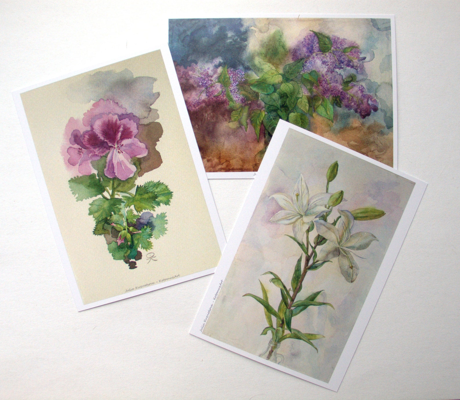 A Fine Art Greeting Card, Set of Postcards With Beautiful Paintings ...
