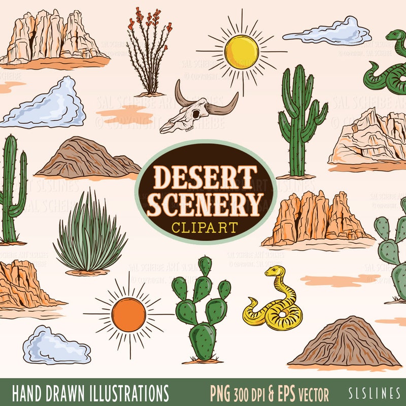 Desert Animals Clip Art - Etsy