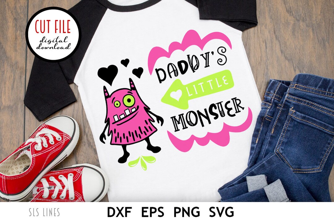 Papas kleines Monster SVG Kleinkind SVG niedliche Baby - Etsy.de