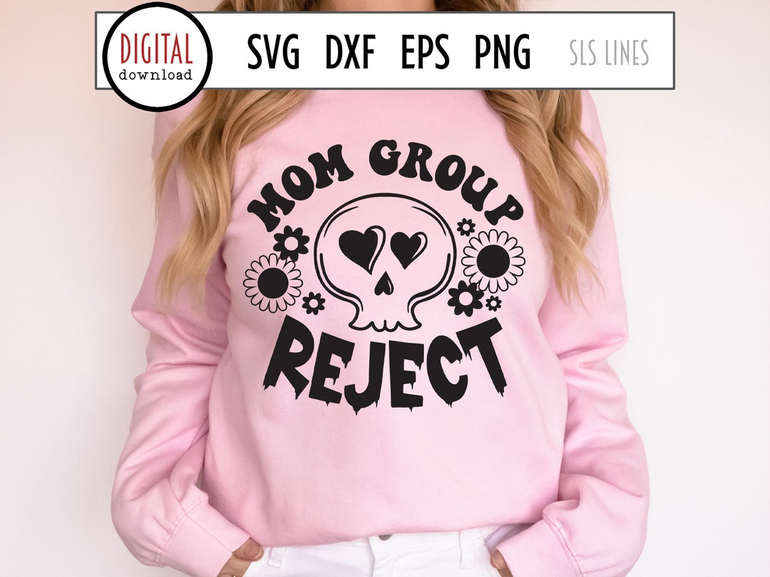 Mom Group Reject SVG, Naughty Mom PNG, Goth Mom SVG, Retro Skull - Etsy