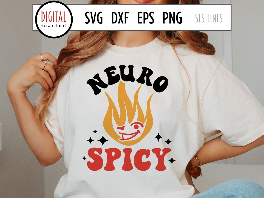 Neurospicy SVG, Neurodivergent Cut File, Autism Awareness SVG, Neuro ...