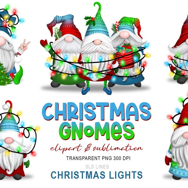 Christmas Gnome Clipart - Etsy