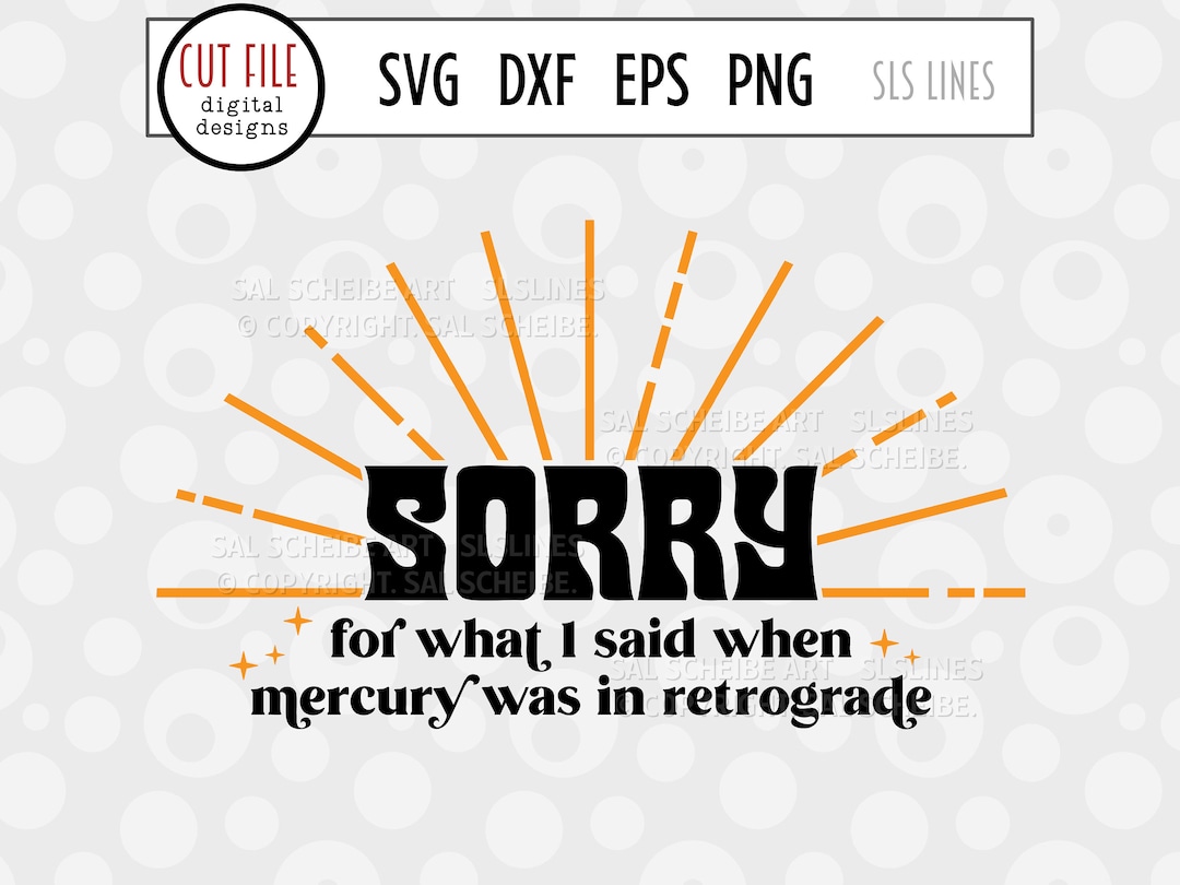 Mercury in Retrograde SVG, Zodiac Cut File, Funny Astrology SVG ...