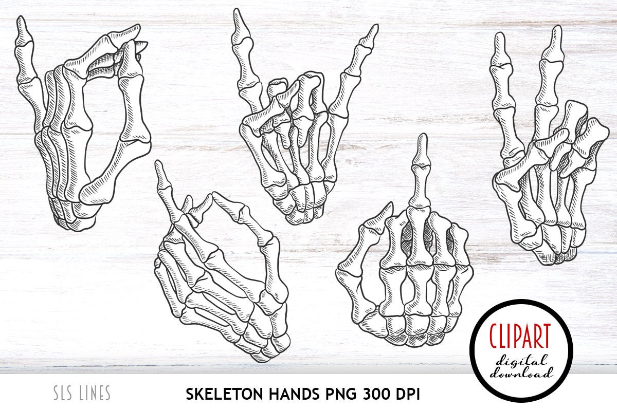 Skeleton Hands Sketch