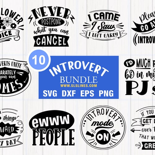 Introvert SVG and Cut Files for Crafters - Etsy