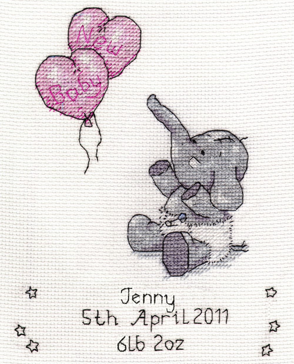 Counted Cross Stitch Pattern, 'new Baby' Birth Sampler, PDF Jpeg ...
