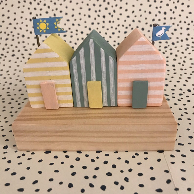 Mini Wooden Beach Huts Handmade Seaside Ornament Unusual - Etsy