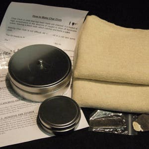 Char Cloth and Ingot Kit, Primitive Fire Lighting, Bushcraft, Camping ...
