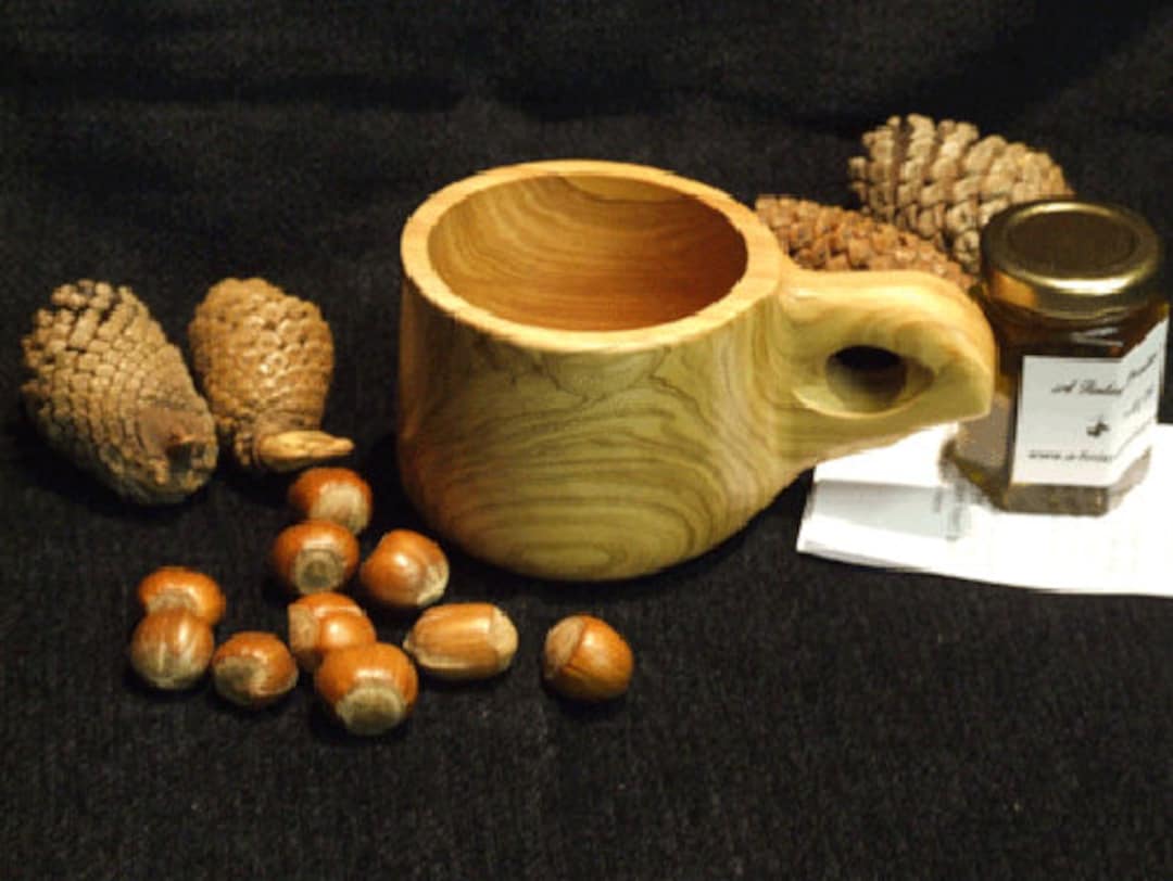 Kuksa Cup Olive Wood, Kuska Wooden Cup Small Bowl Bushcraft Camping ...