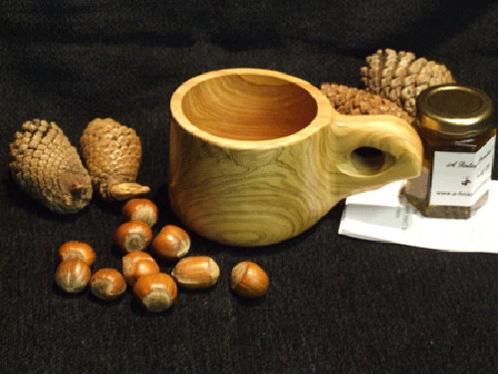 Kuksa Cup Olive Wood, Kuska Wooden Cup Small Bowl Bushcraft Camping ...