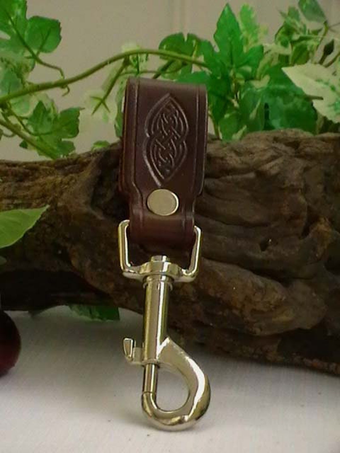 Handmade Spring Clasp Leather Belt Loop Lanyard Key Holder Dangler ...