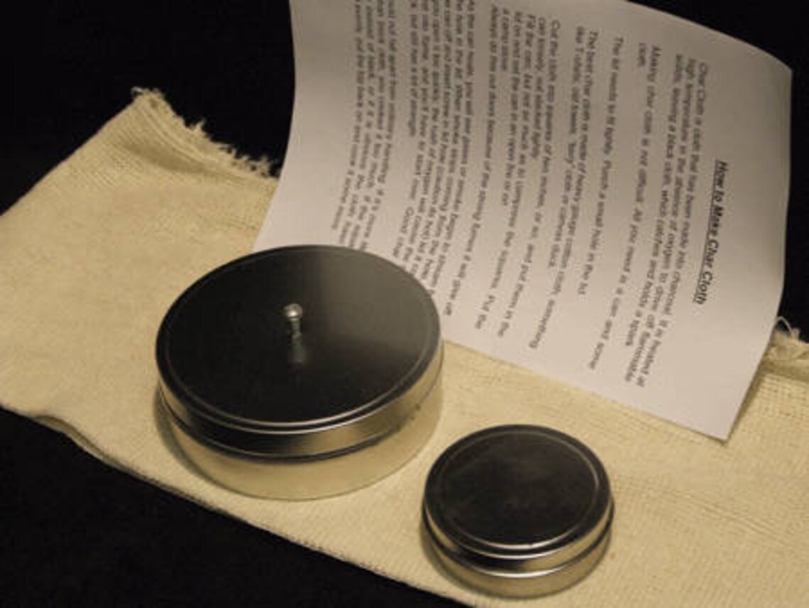 Char Cloth and Ingot Kit, Primitive Fire Lighting, Bushcraft, Camping ...