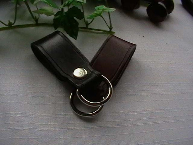 Handmade D Ring Leather Belt Loop Lanyard Key Holder Dangler Plain ...