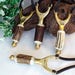 Brass Catapult With Antler Handle, Hunting, Camping, Outdoorsman ...