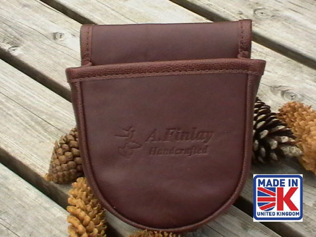Leather Shooting Cartridge Bag Pouch Clay Pigeon Skeet Shell Shooters ...