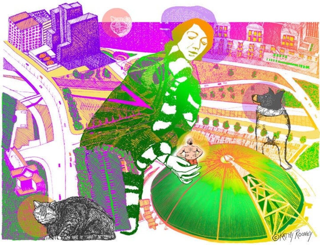 Mellon Arena, Drawing by Kathy Rooney, Civic Arena, Mellon Arena, the ...