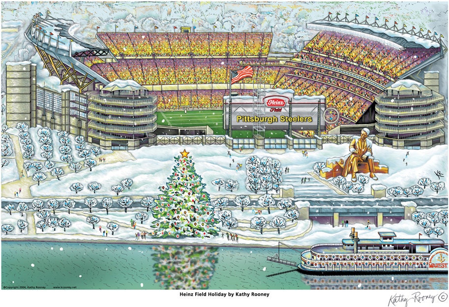 FREE SHIPPING. Pittsburgh Heinz Field Christmas, Pittsburgh Steelers ...