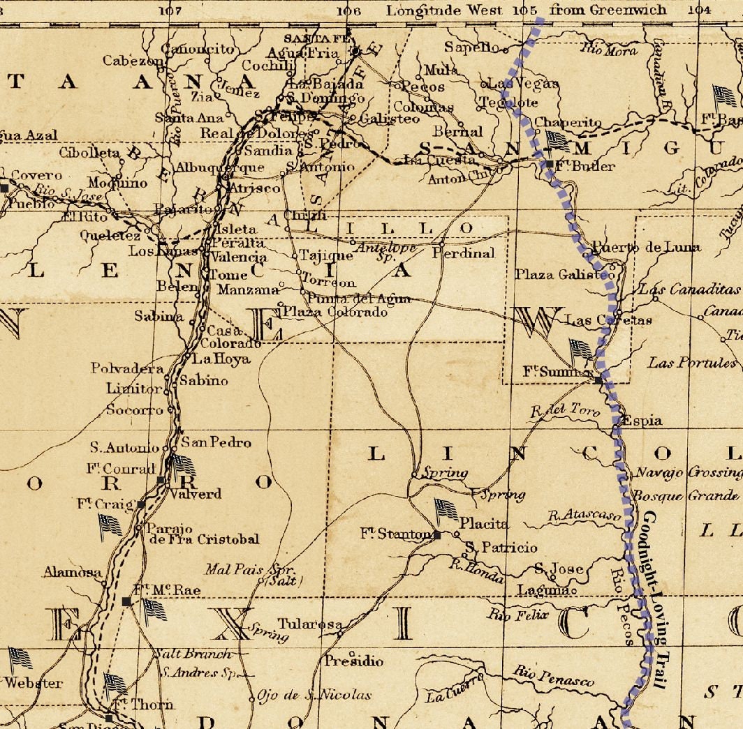 The Great Texas Cattle Trails Map 2nd Ed. Print - Etsy