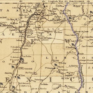 The Great Texas Cattle Trails Map 2nd Ed. Print on Canvas - Etsy