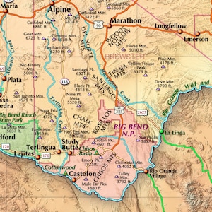 Texas Decorative Wall Map - Paper - 39" W X 36" H - Etsy