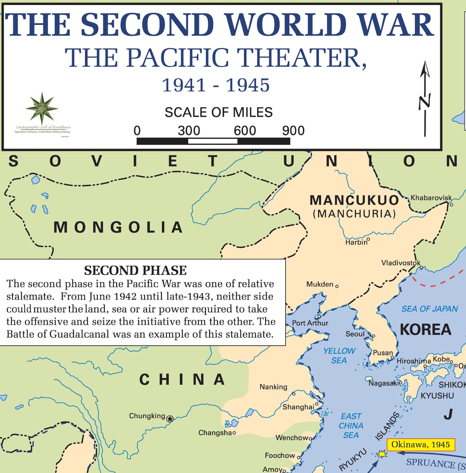 World War II Map of the Pacific Theater, 1941-1945 - Etsy