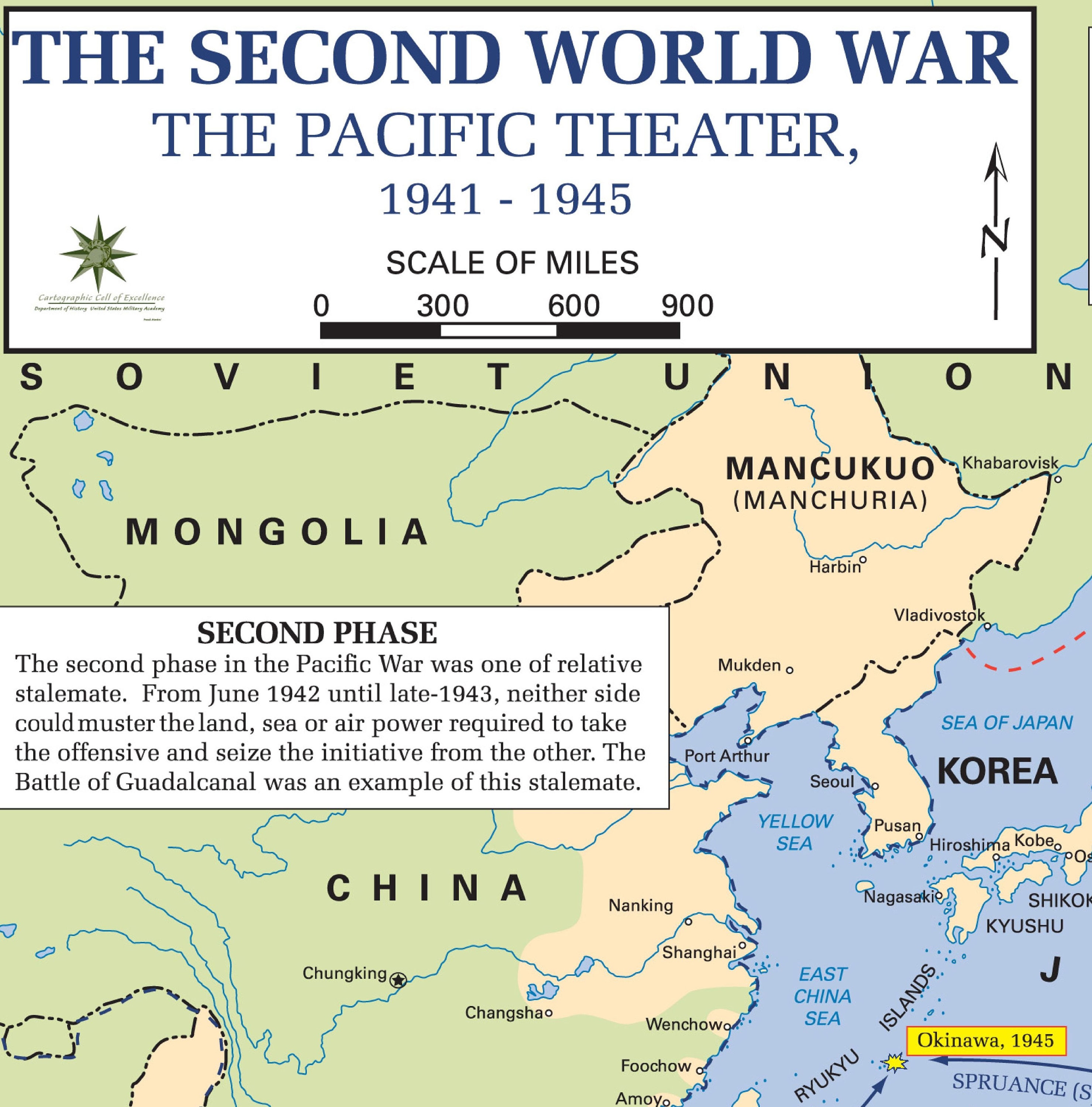 World War II Map of the Pacific Theater, 1941-1945 - Etsy