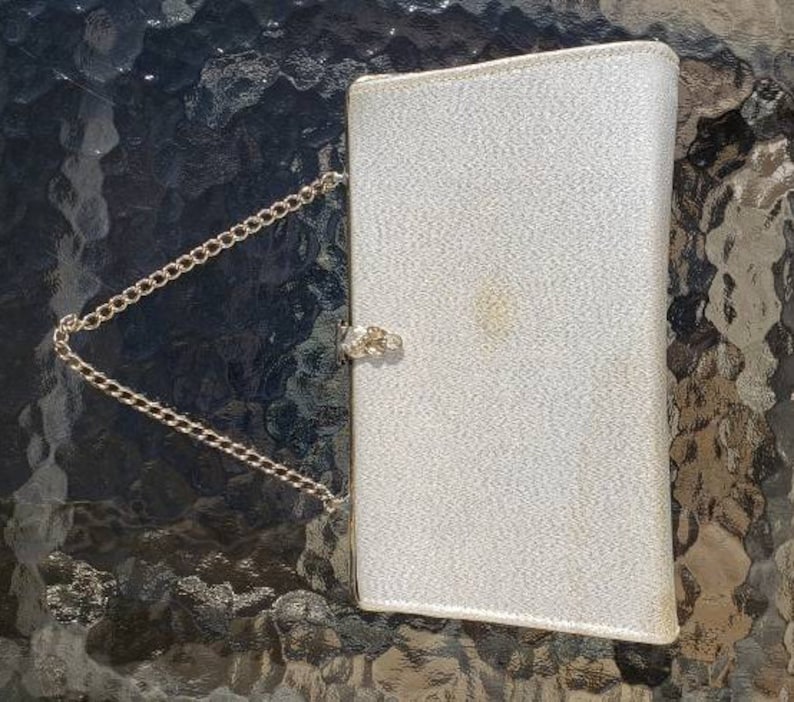 1960s "rachel" Silver Metallic Purse - Etsy