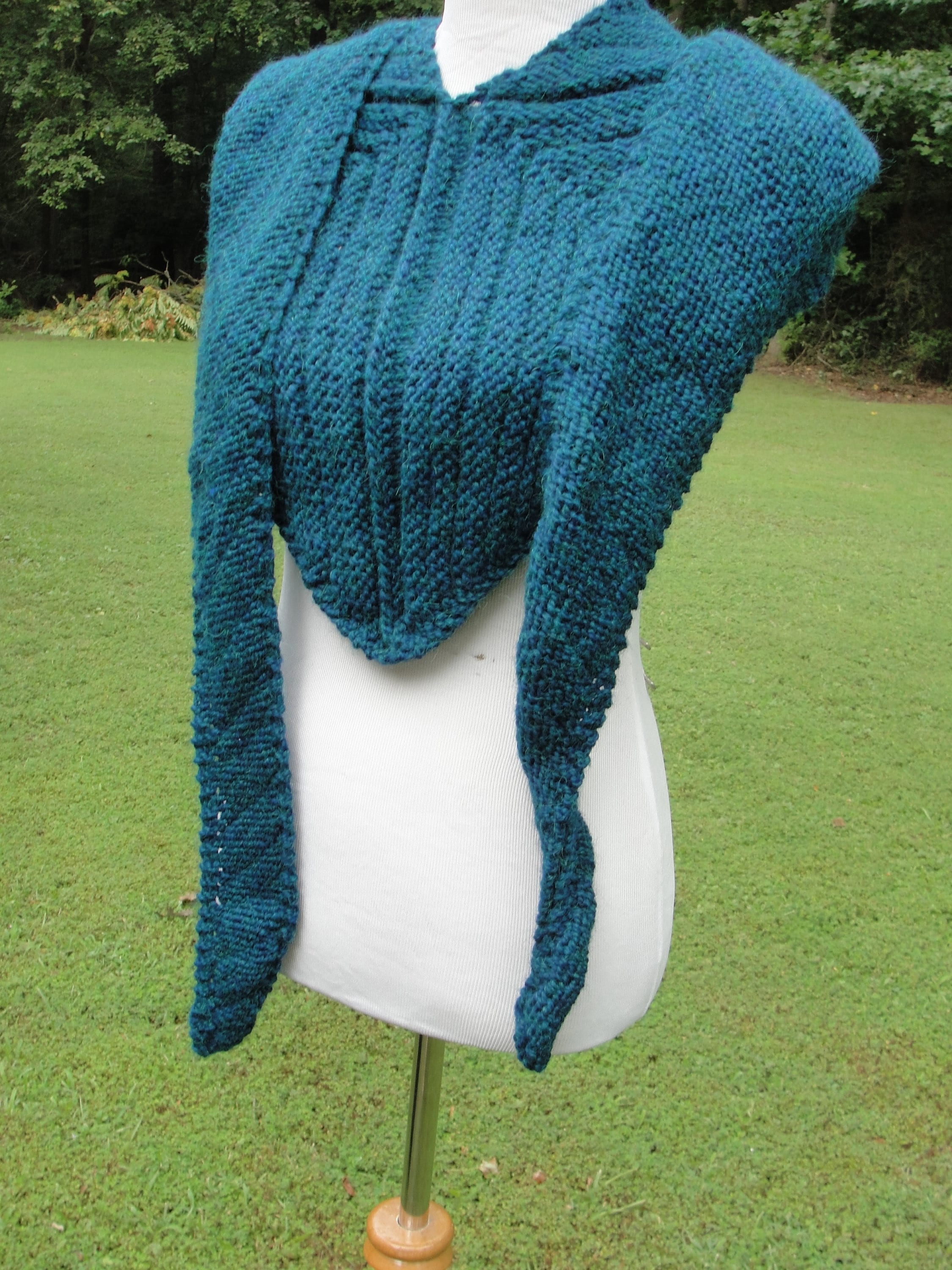 Unique Hand Knit Diamond Point Shawl - Etsy