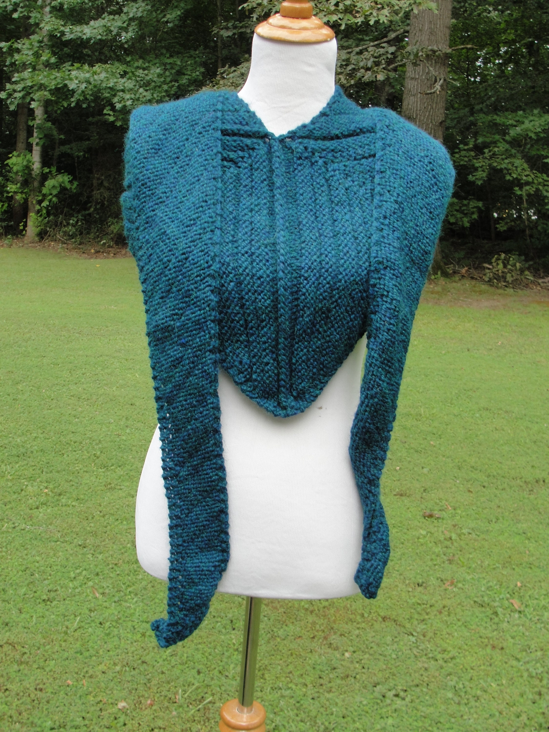 Unique Hand Knit Diamond Point Shawl - Etsy