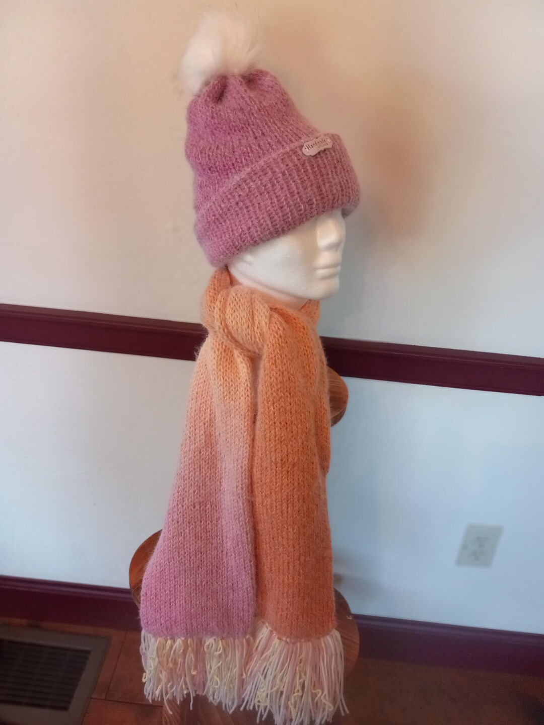 Extra Soft, Pink Fade, Hat and Scarf Gift Set - Etsy