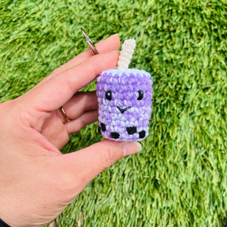 Boba Amigurumi Keychains milk Tea Thai Tea Taro Milk Tea - Etsy