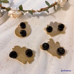 Witchy Moon Buns - Glow in the Dark Enamel Pins - Etsy