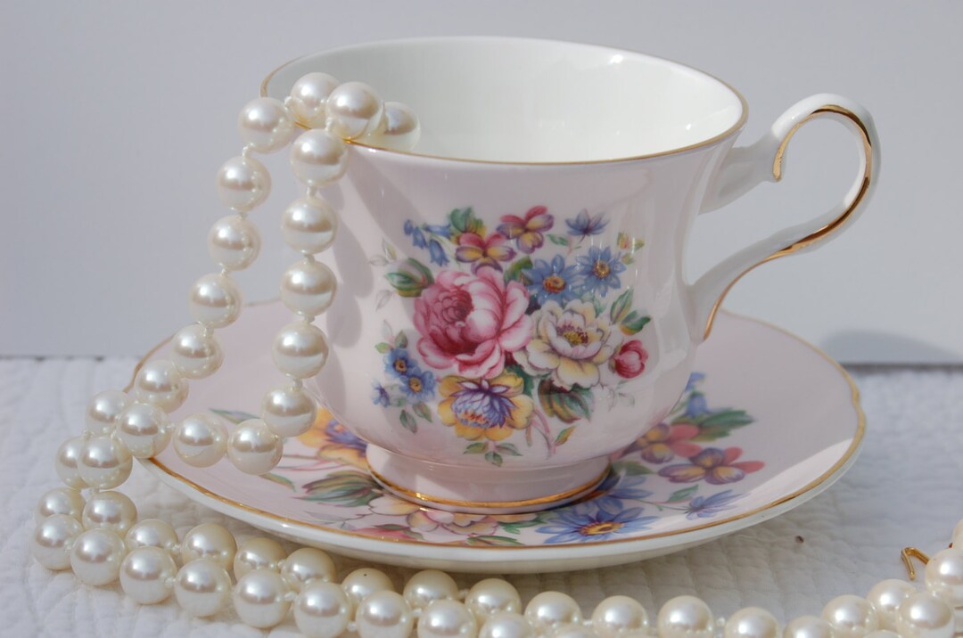 Antique Royal Grafton Tea Cup and Saucer. English Tea Cup Set. Gift ...