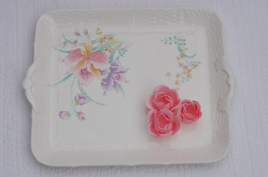 Vintage Hand Painted Porcelain Tea/ Serving Tray, Made in Japan.tea ...