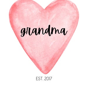 Grandma Gift Mama Mothers Day Art Print Grandma Has Our Heart Wall Art ...