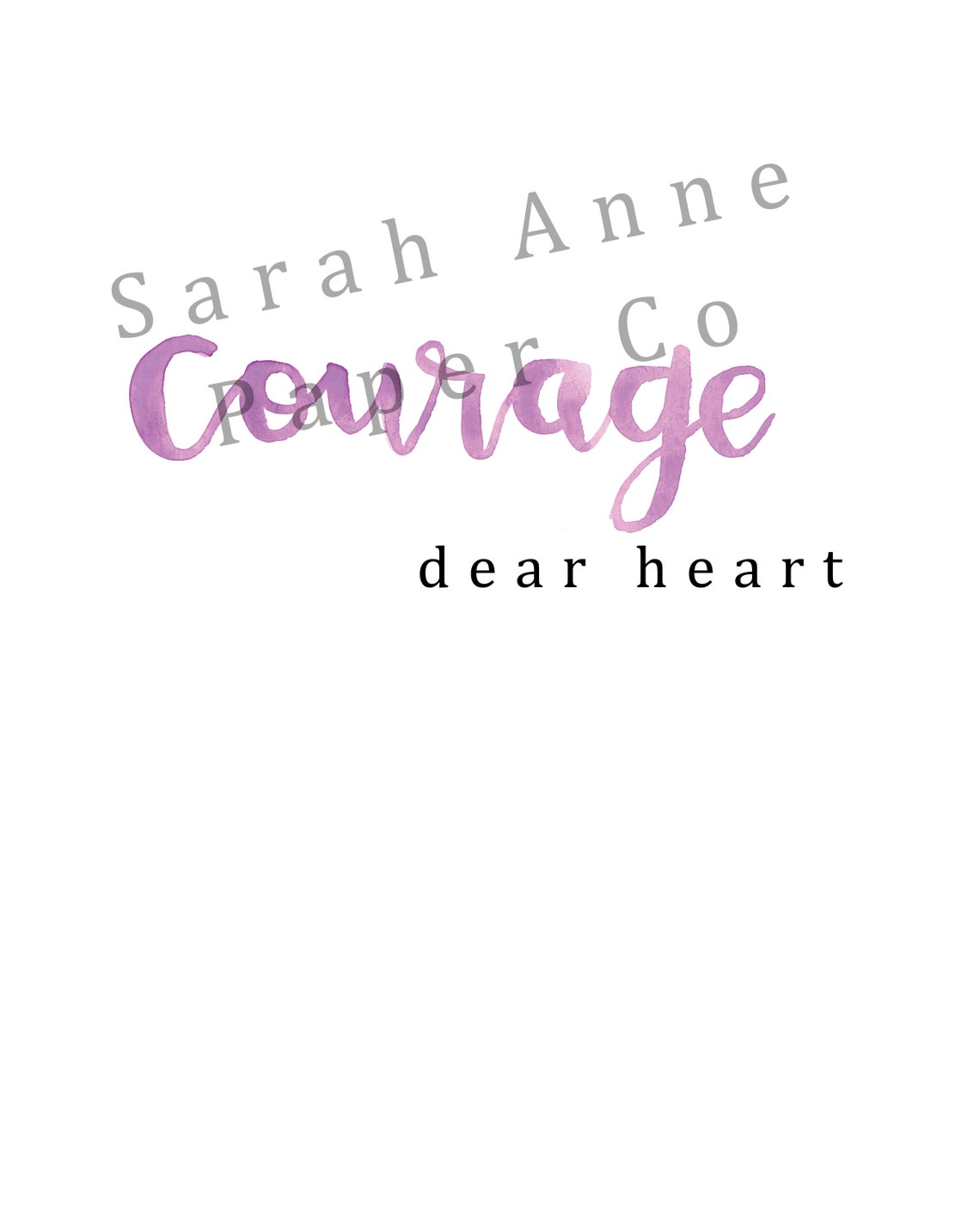 Courage Dear Heart | Digital Print | CS Lewis Quote | Inspirational ...