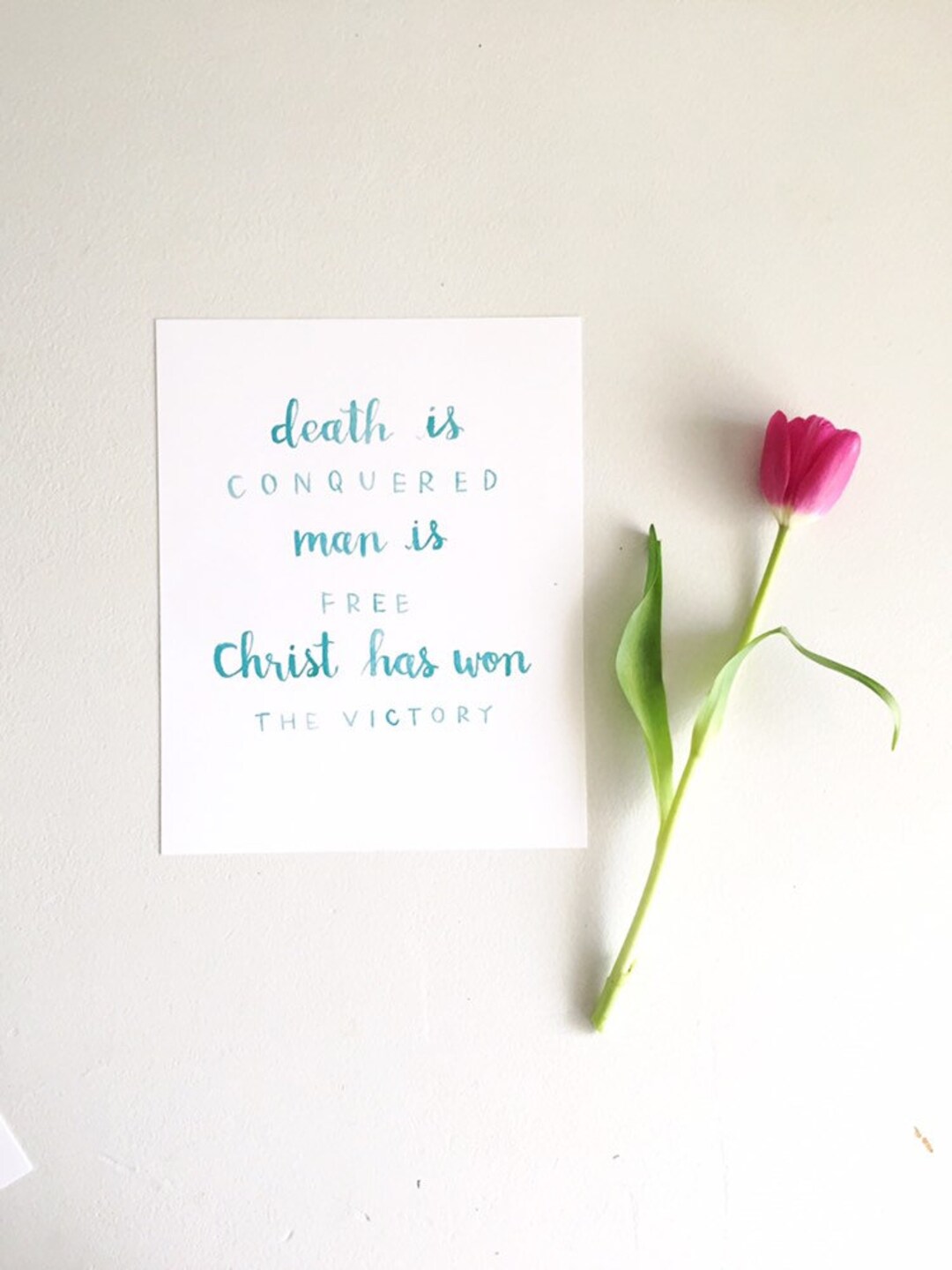 Christ has won the victory Print Easter Decor Religious Art Christian ...