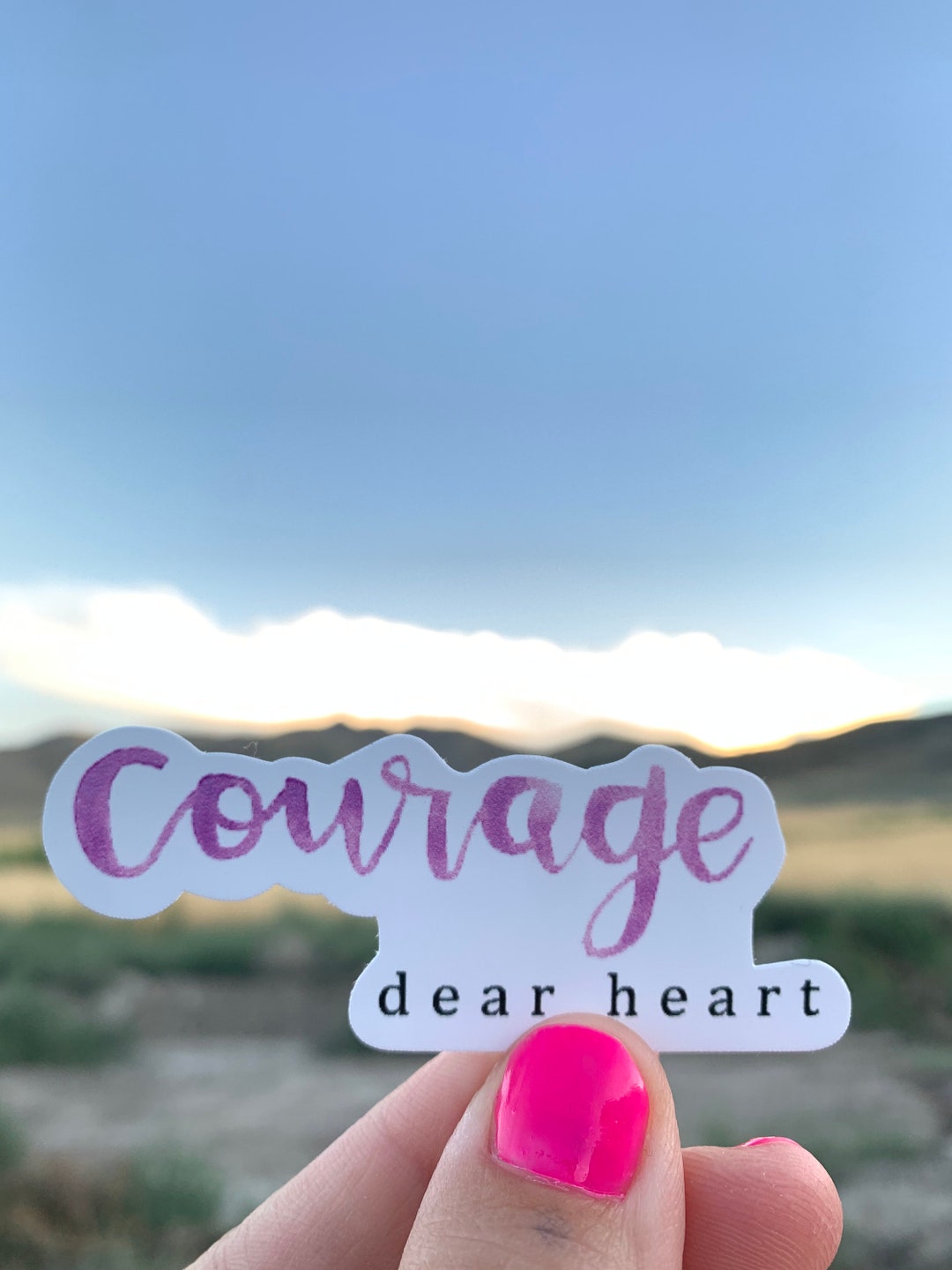 Courage Dear Heart Sticker | Vinyl Sticker | Waterbottle Laptop Sticker ...