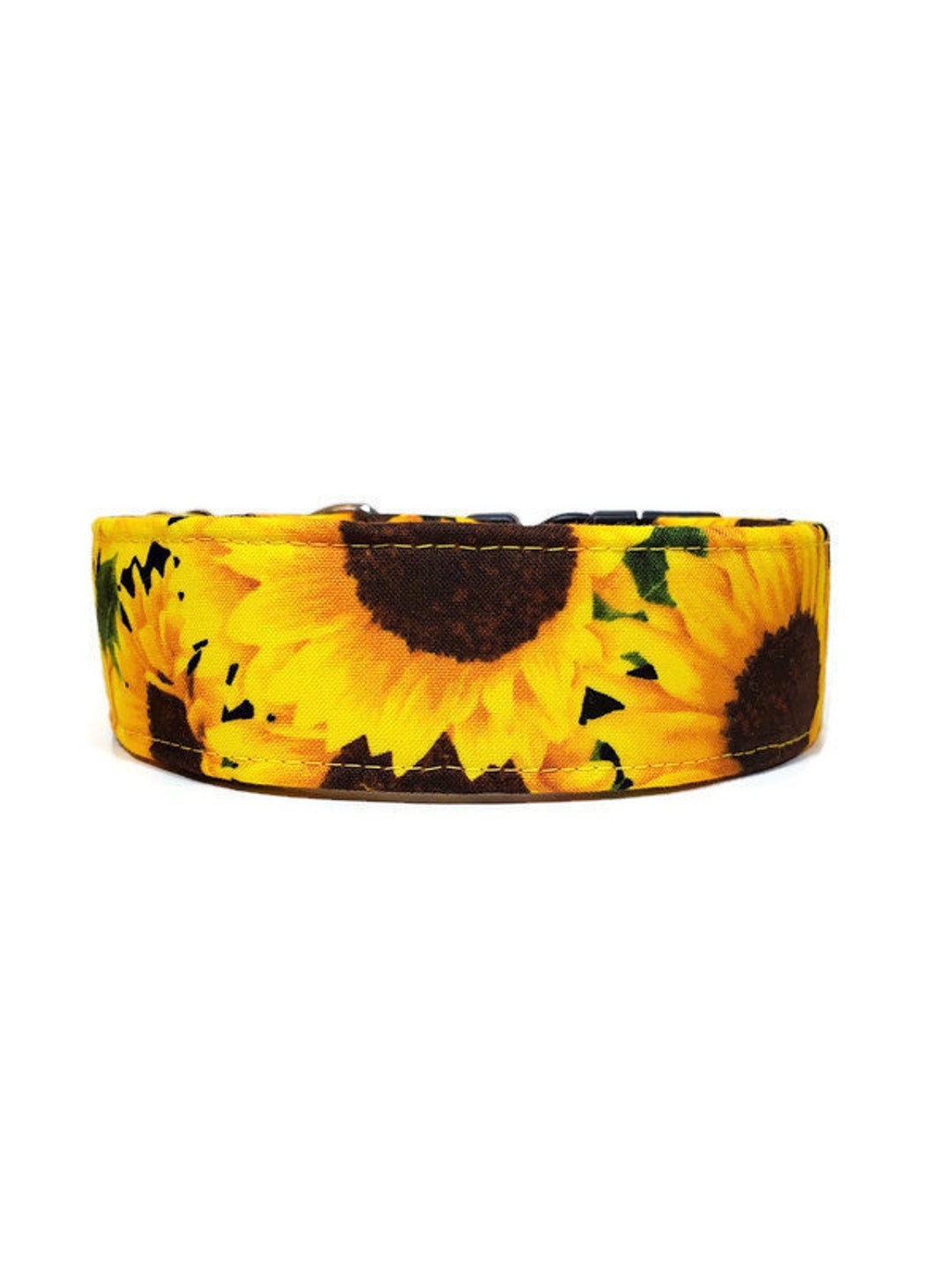 Sunflower Dog Collar: Custom Handmade Buckle or Martingale - Etsy